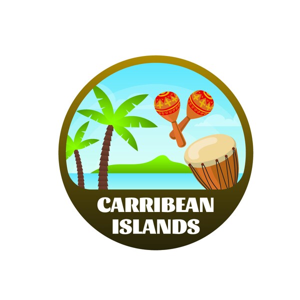 Caribbean Islands Stickers - Etsy