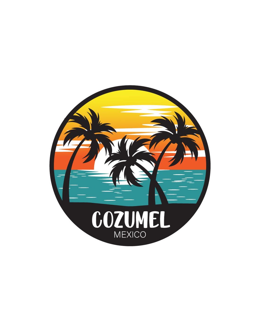 Cozumel Mexico Vintage Travel Sticker Decal 3" Laptop Bumper Car Van - Etsy
