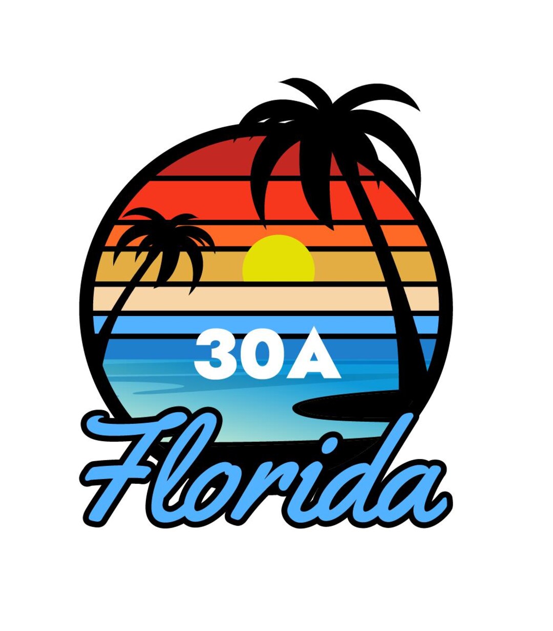 Florida Sticker 30A - Etsy