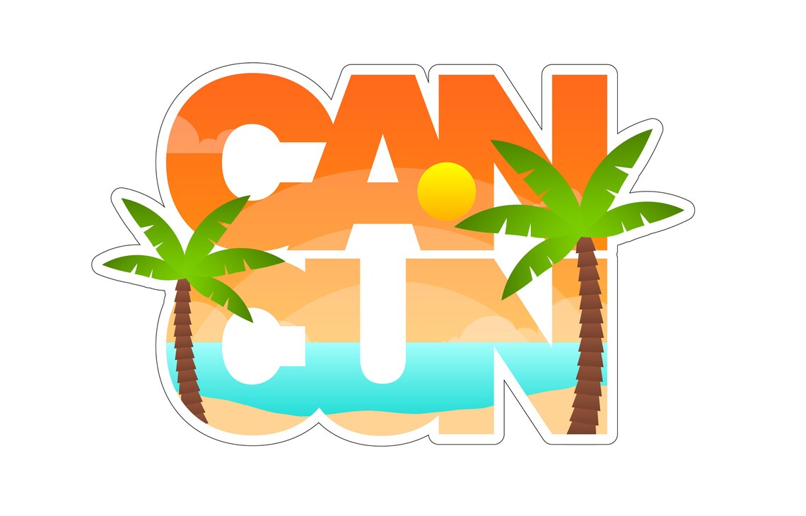 Cancun Sticker - Etsy