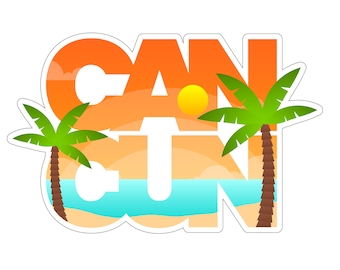 Cancun Sticker - Etsy