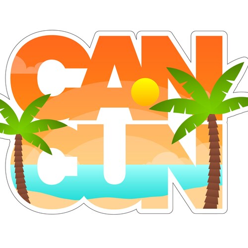 Cancun Sticker - Etsy