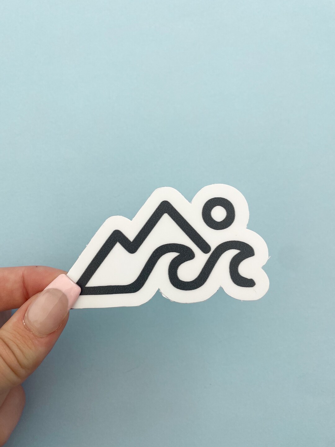 Mountain Wave Sun Sticker - Etsy