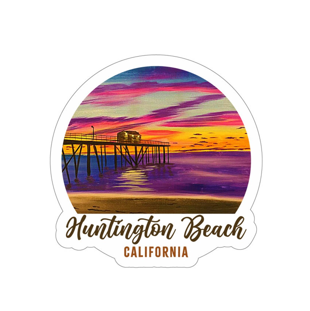 Huntington Beach Sticker - Etsy