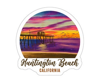 Huntington Beach Sticker - Etsy