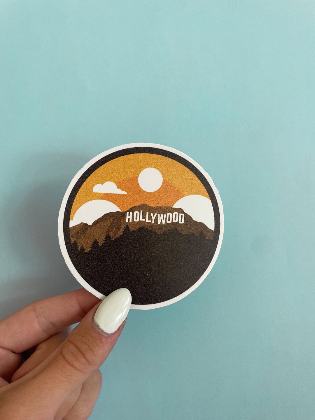 Hollywood Vinyl Sticker - Etsy