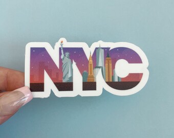 NYC Empire State Stamp With Butterflies Vinyl Sticker - Etsy
