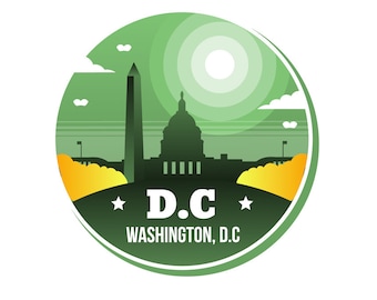Washington Dc Monuments Sticker - Etsy