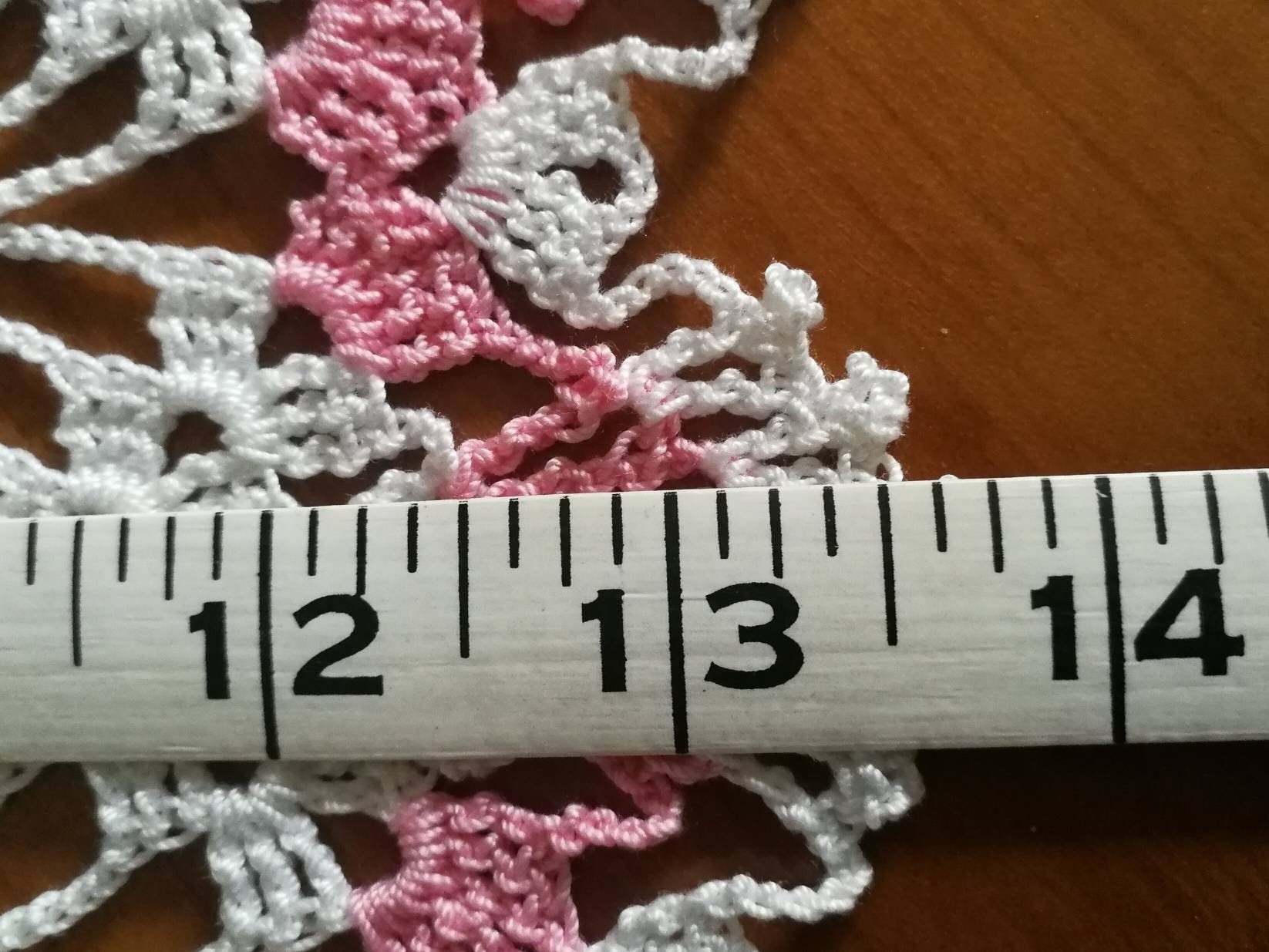 Pink and White Pineapple Handmade Large Oblong Doily/runner 30.5x14 ...