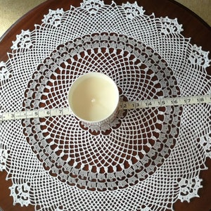 Grey and White Handmade Carnation Doily. 20ins Diameter - Etsy UK