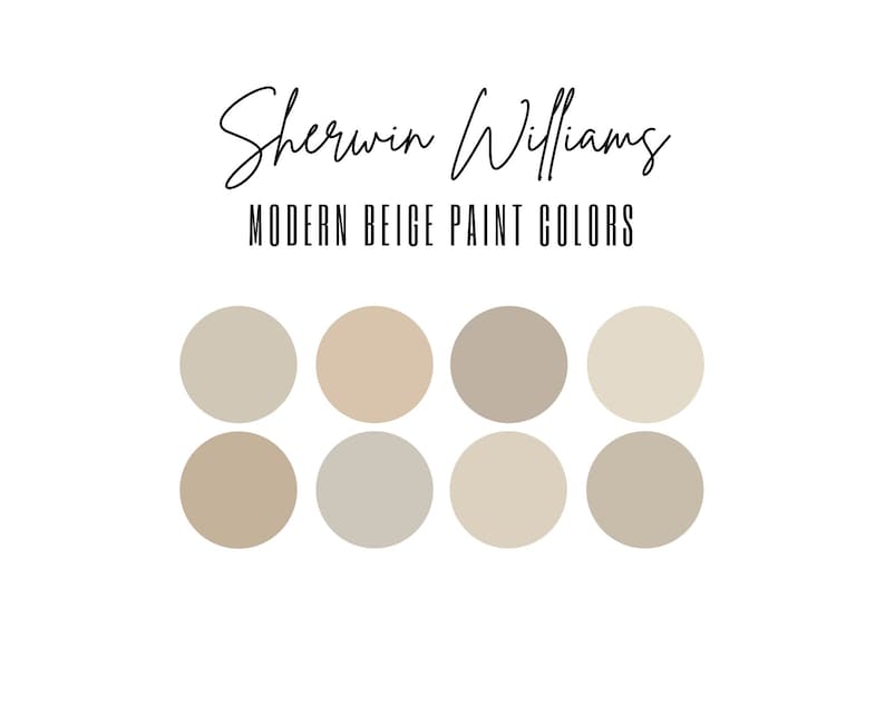 Modern Beige Tan Paint Color Palette, Sherwin Williams, Interior Paint ...