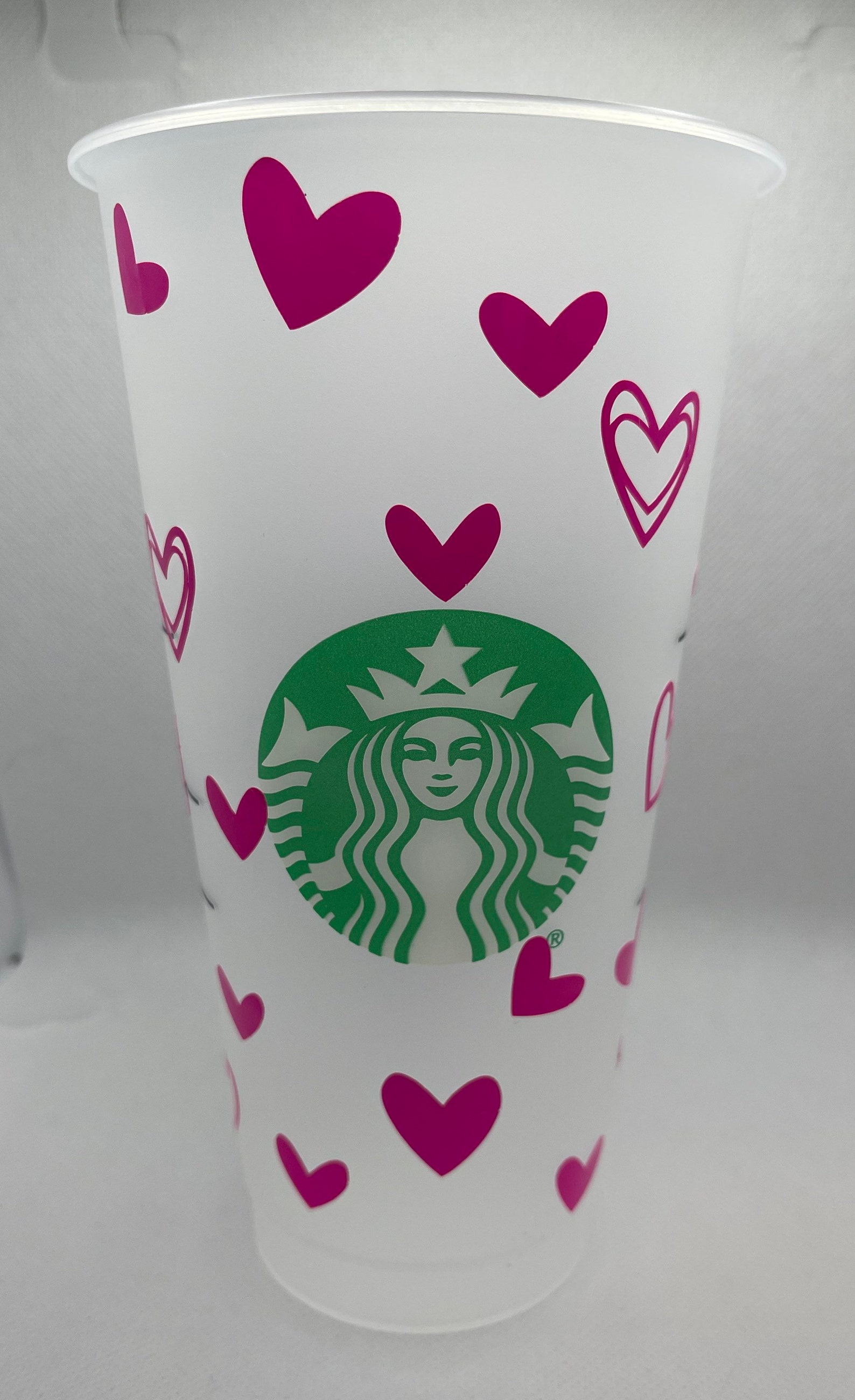 Color Changing Hearts Reusable Starbucks Cold Cup - Etsy