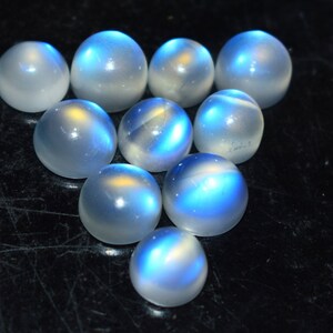 Natural Blue Moon Stone, Blue Moonstone Round, Moon Stone Round, 11pcs ...