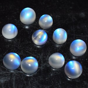 Natural Blue Moon Stone, Blue Moonstone Round, Moon Stone Round, 11pcs ...