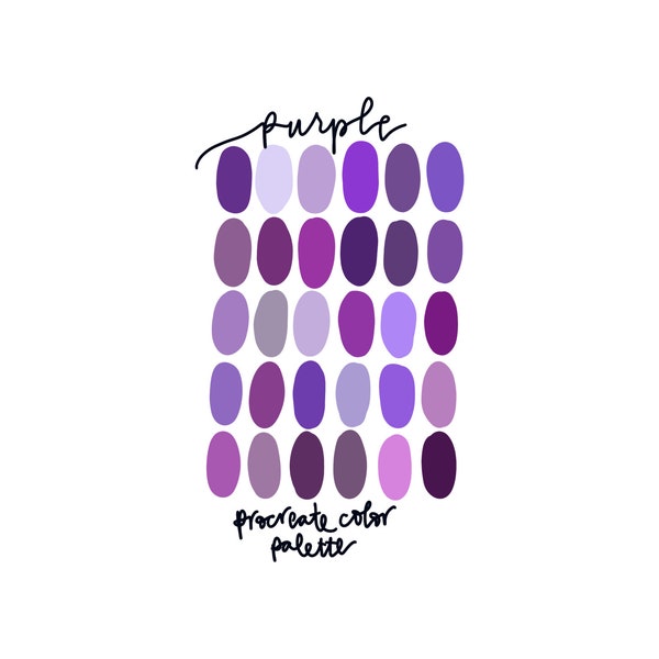 Purple Color Palette - Etsy