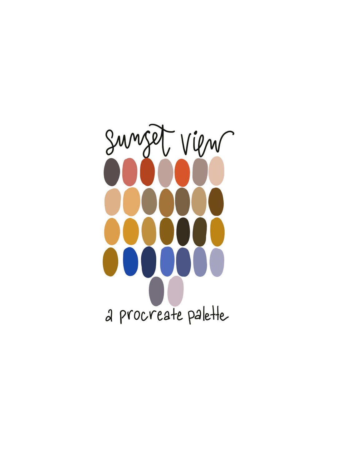 Procreate Color Palette Sunset View - Etsy