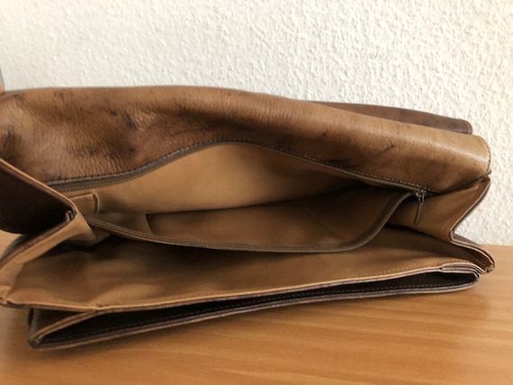 Goldpfeil Shoulder Bag Leather Brown Vintage Gem