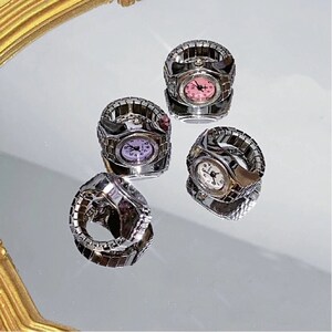 Vintage Watch Ring, Unique Mini Clock Ring, Adjustable Numeral Ring ...