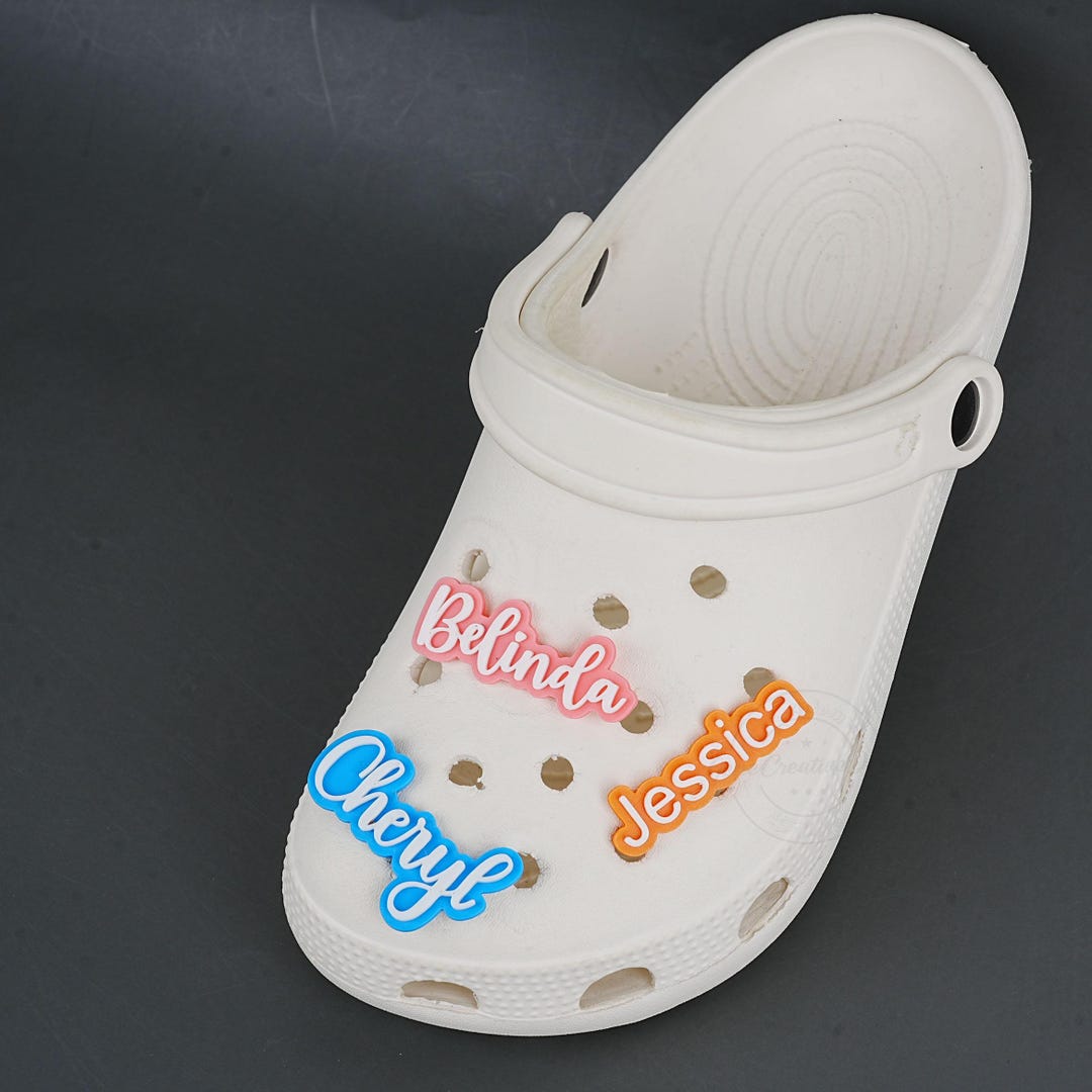 Custom 3D Printed Name Shoe Charm, Personalized Text Shoe Charm, DIY ...