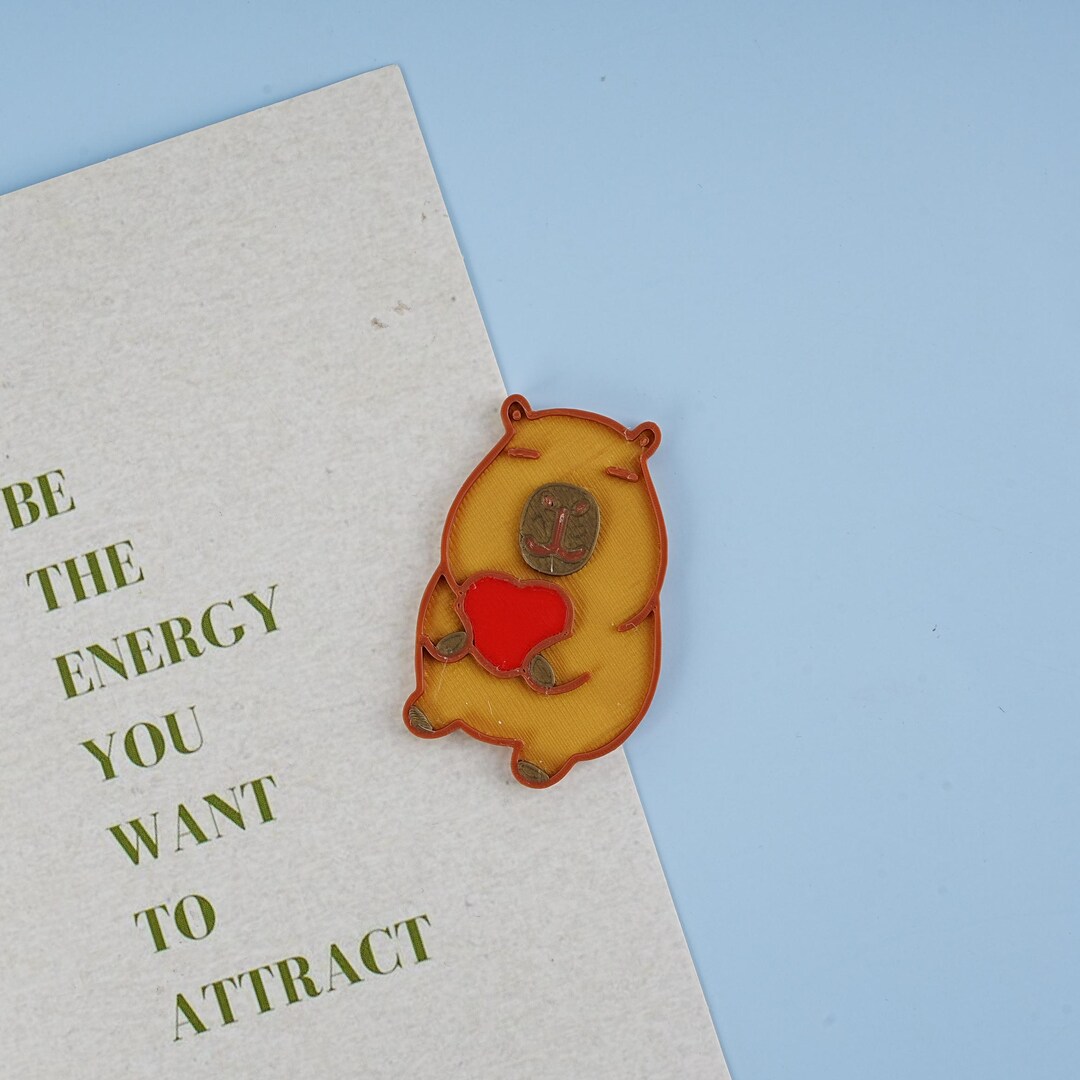 1pc Cute Holding Heart Capybara Magnets, 3D Printed Capybara ...
