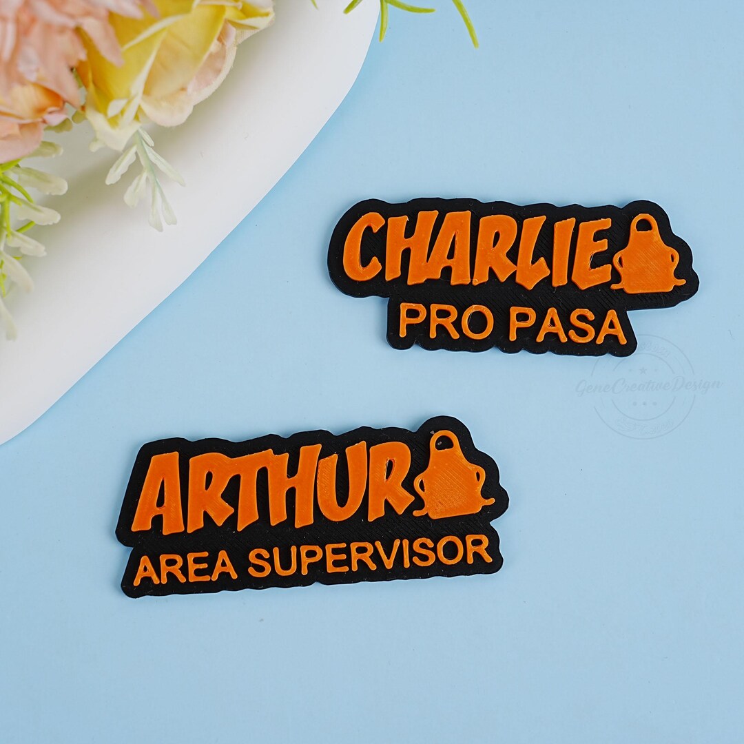 Personalized Name Tags With Apron, 3D Printed Name Tags, Magnetic ...
