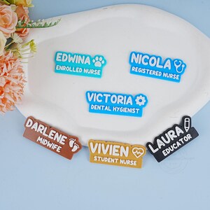 Magnetic Name Tags, Personalized Name Badge for Nurse Midwife ...