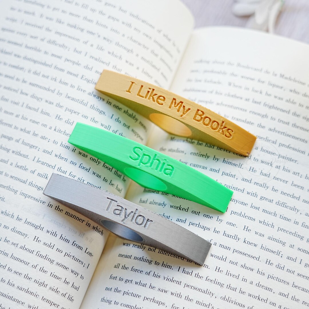 Personalized Book Page Holder, Custom 3D Printed Page Spreader, Custom ...