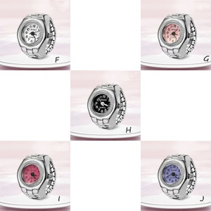 Vintage Watch Ring, Unique Mini Clock Ring, Adjustable Numeral Ring ...