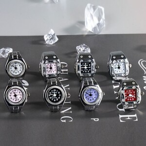 Vintage Watch Ring, Unique Mini Clock Ring, Adjustable Numeral Ring ...