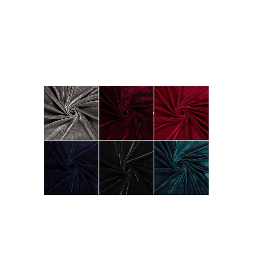 Samt 10 Euro p.mtr. Damen Stoffe , Samt mit Elastan , Schwarz, Weinrot ...