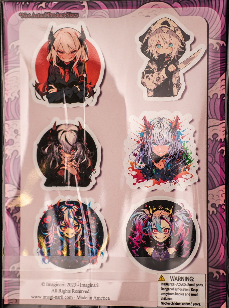 Anime Madness Sticker Collection Murderous Psycho Pack01 - Etsy