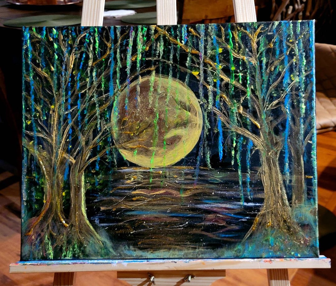 Magical Moon Painting! Makes Great Gift!!! Original Beautiful Abstract ...