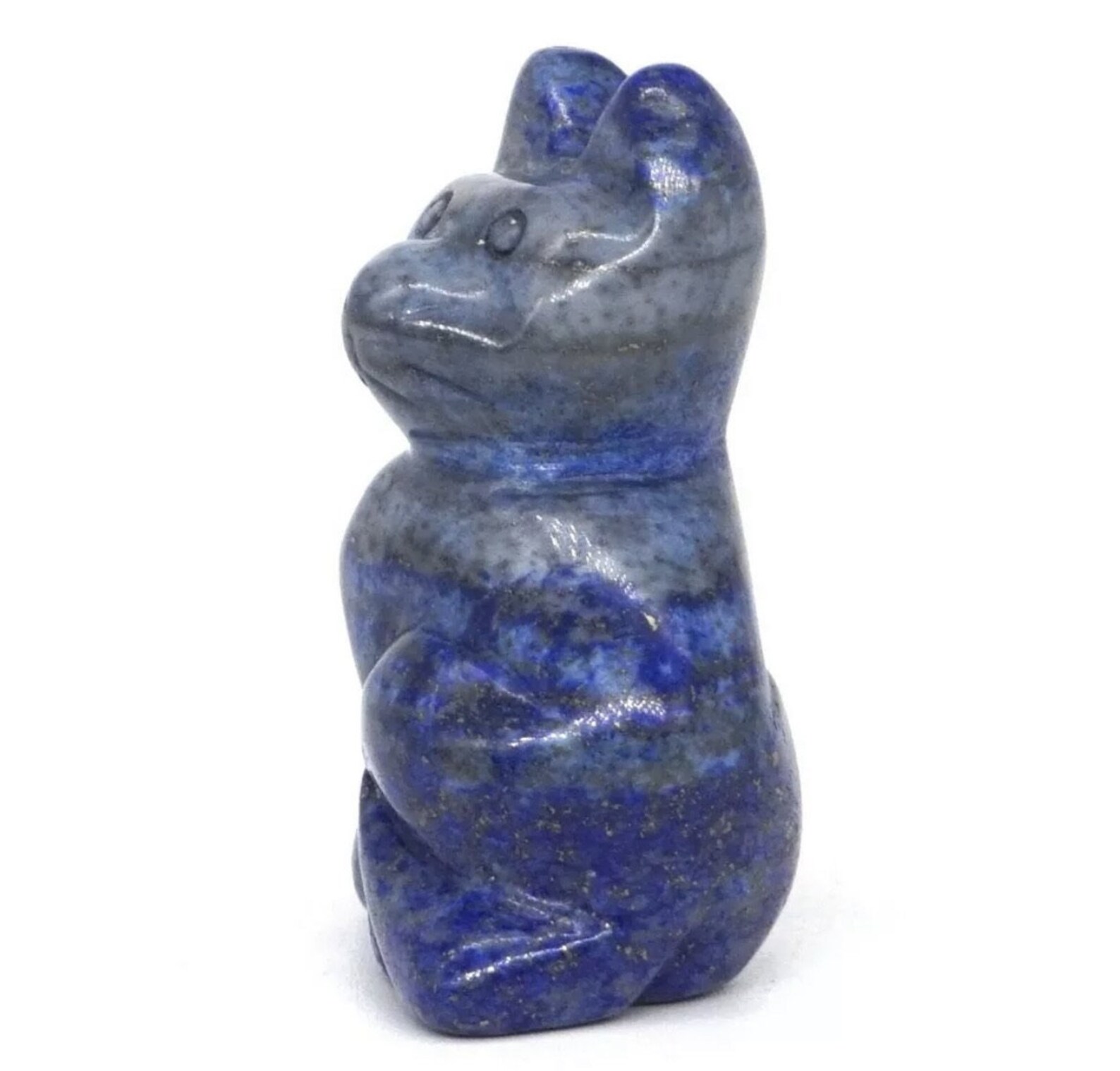 1.5 Stone Carving Cat Statue Lapis Lazuli Crystal Healing | Etsy