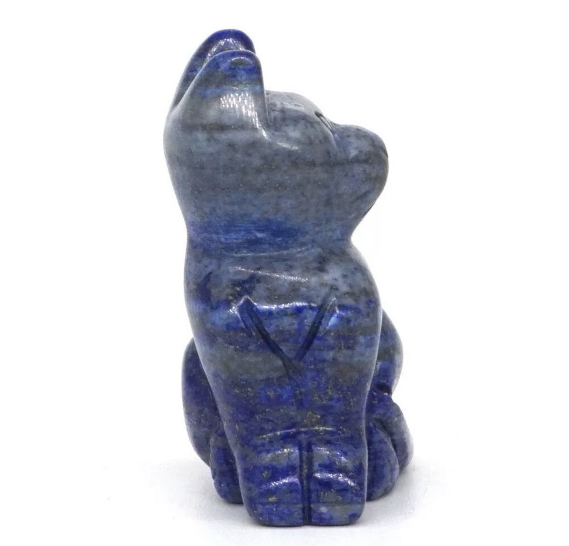 1.5 Stone Carving Cat Statue Lapis Lazuli Crystal Healing | Etsy