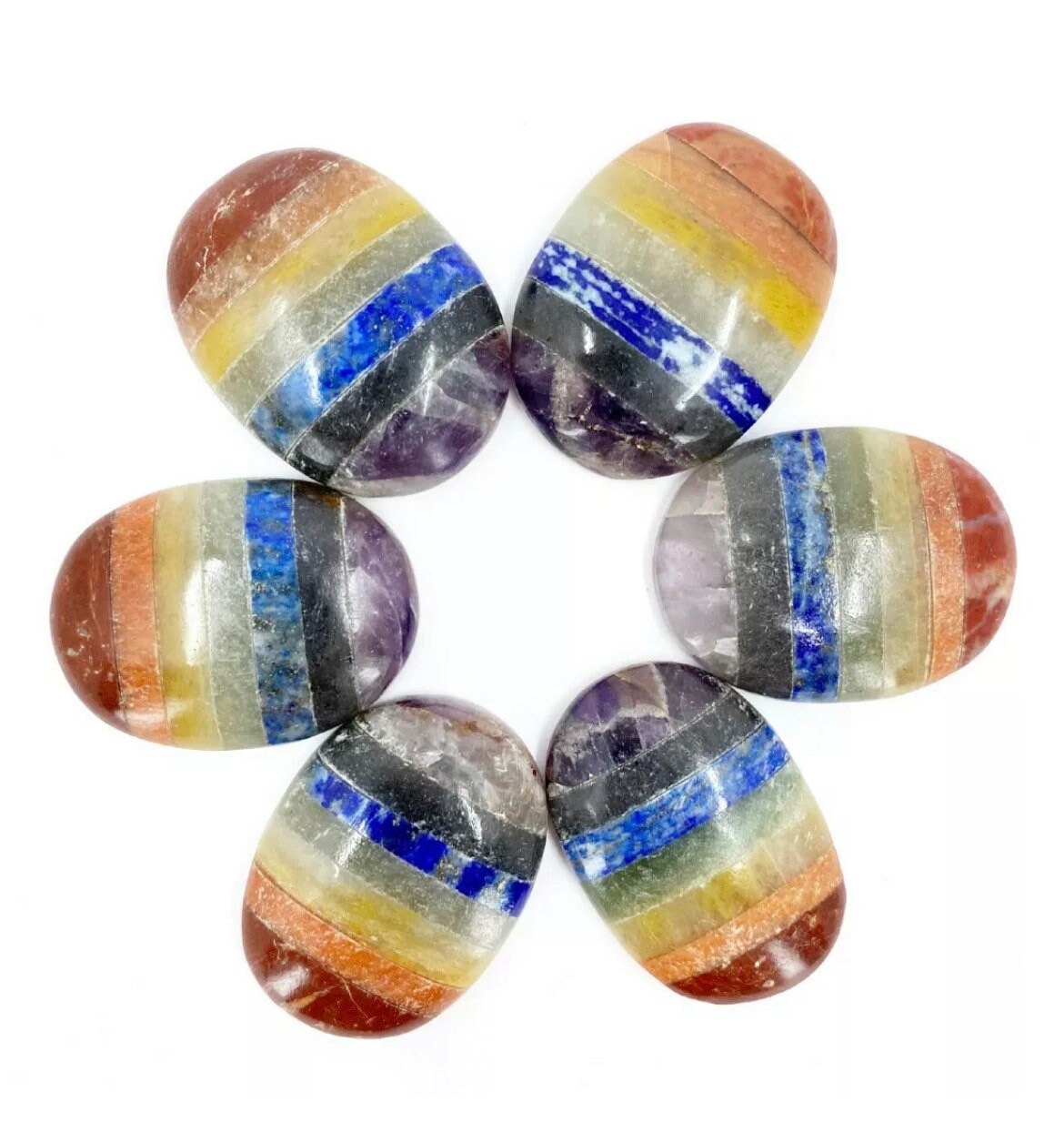 Chakra Bonded Worry Stone Pocket Stone Palm Stone Thumb Stone - Etsy