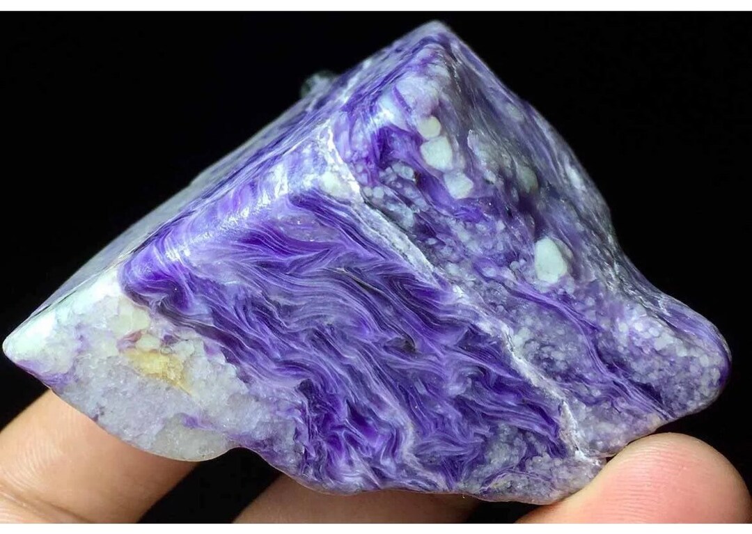 Natural Charoite Rough Raw Natural Mineral Specimen From Russia, Reiki ...