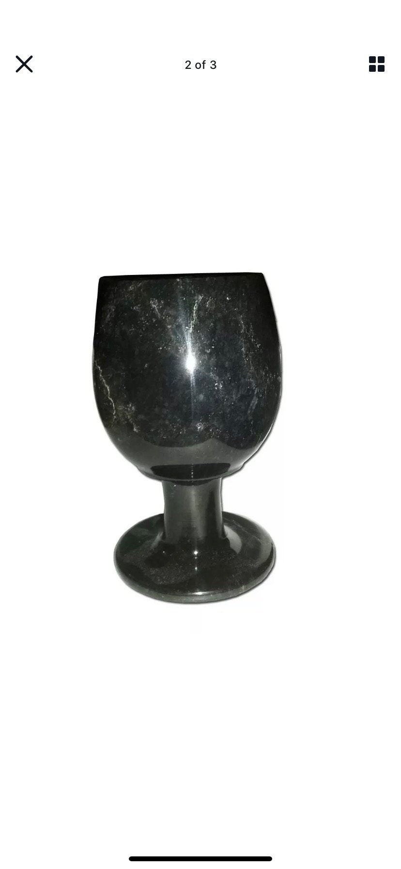 Genuine Black Marble Wine Goblets W/ 10 Ounce Capacity Stone - Etsy