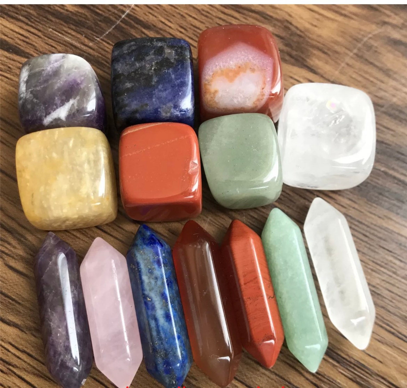 Natural Seven Chakras Obelisk Quartz Crystal Wand Double Point - Etsy