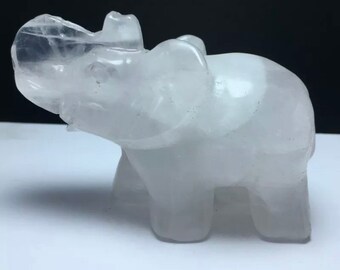 Pink Quartz Elephant - Etsy