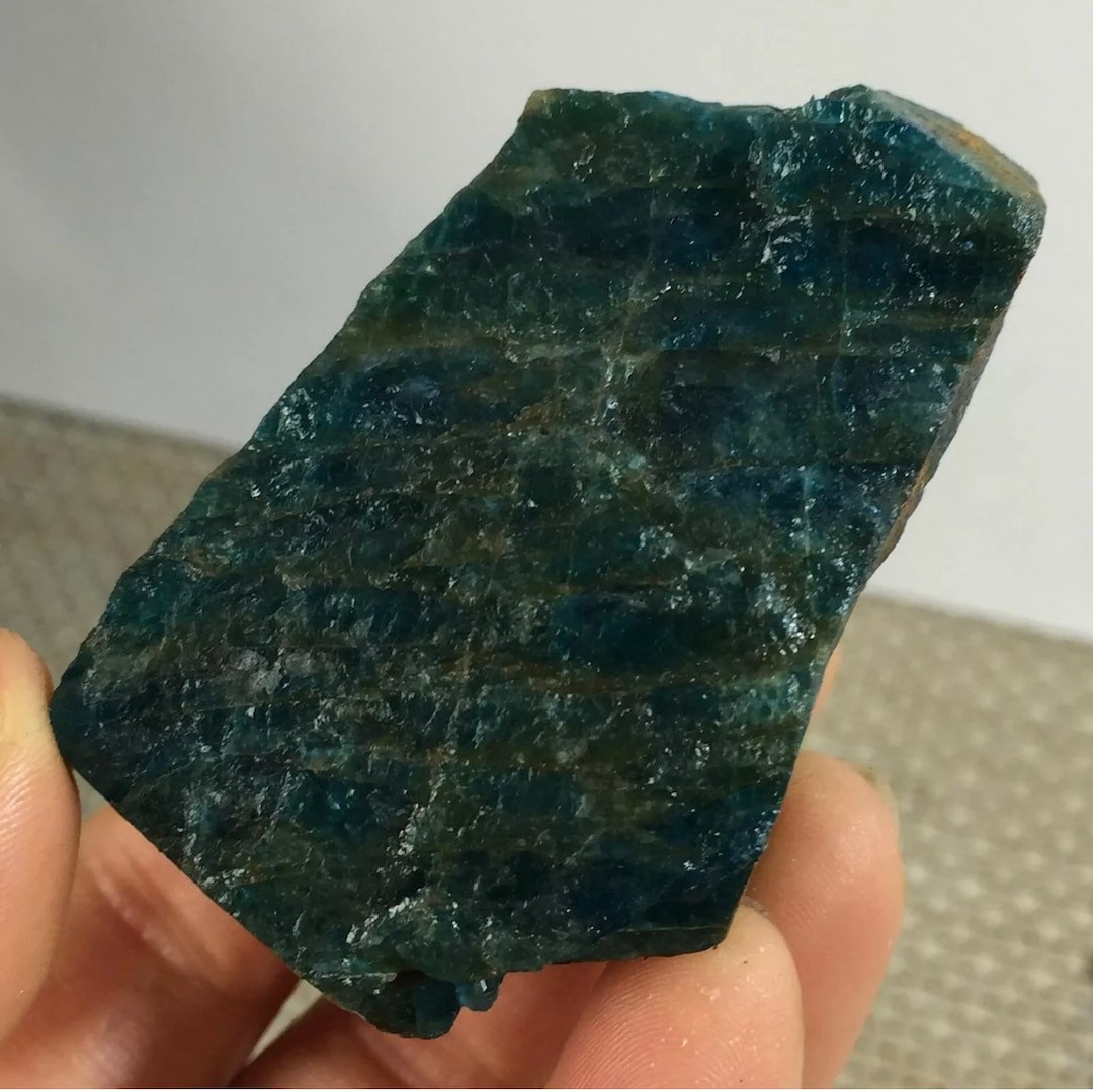 Blue Green Apatite Crystal Stone Natural Rough Mineral Specimen 92g ...