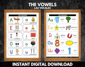 Spanish Vocales - Etsy