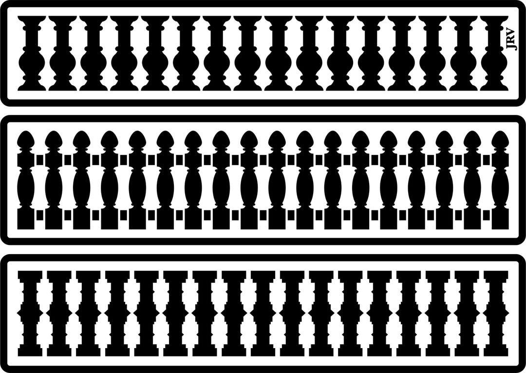 Fence Borders | JRV Stencils - Etsy