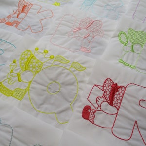 Embroidered Quilt Blocks Baby Quilt Blocks Quilt Squares Quilt Blocks ...