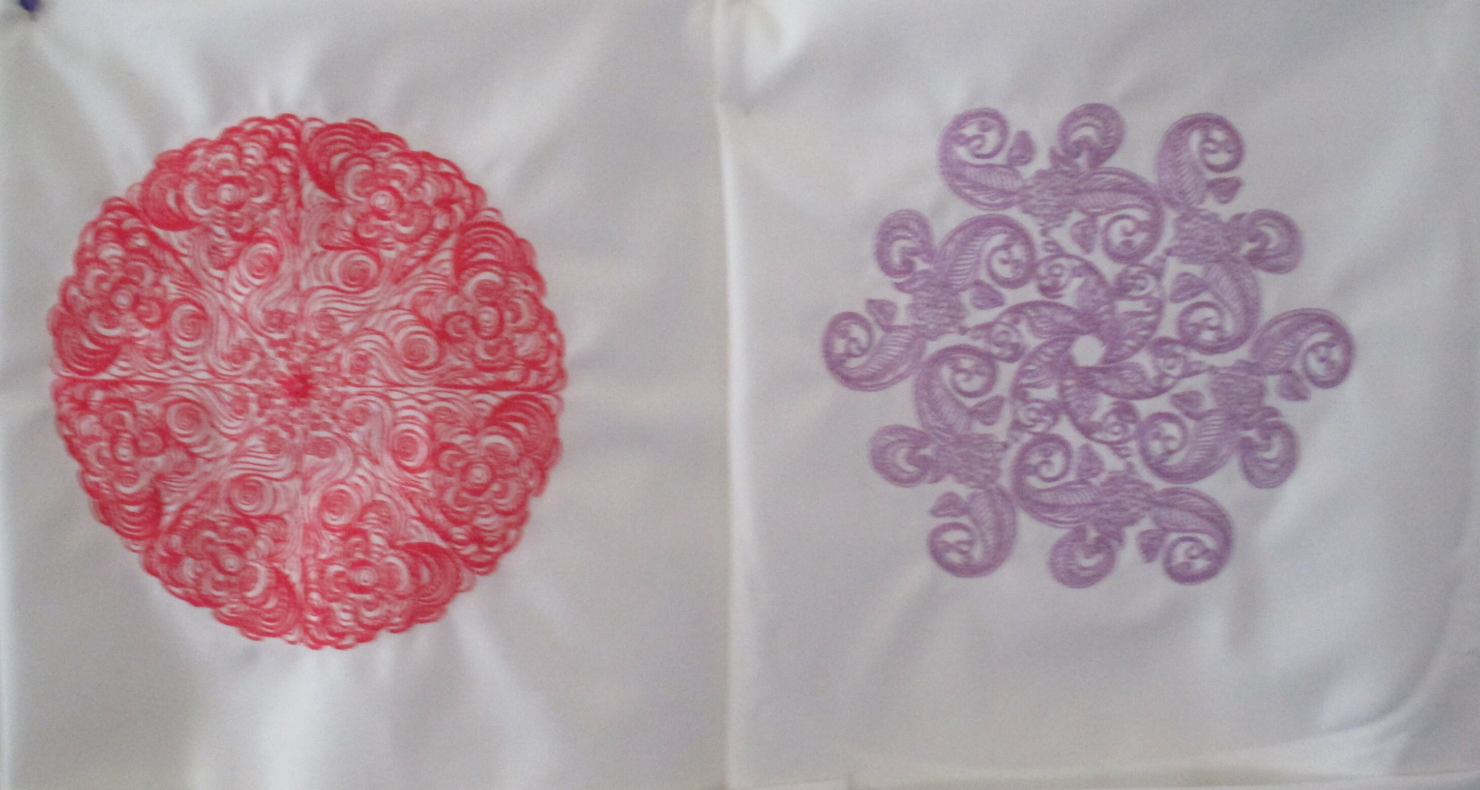 Embroidered Quilt Blocks Floral Mandela Quilt Blocks Quilt Squares ...