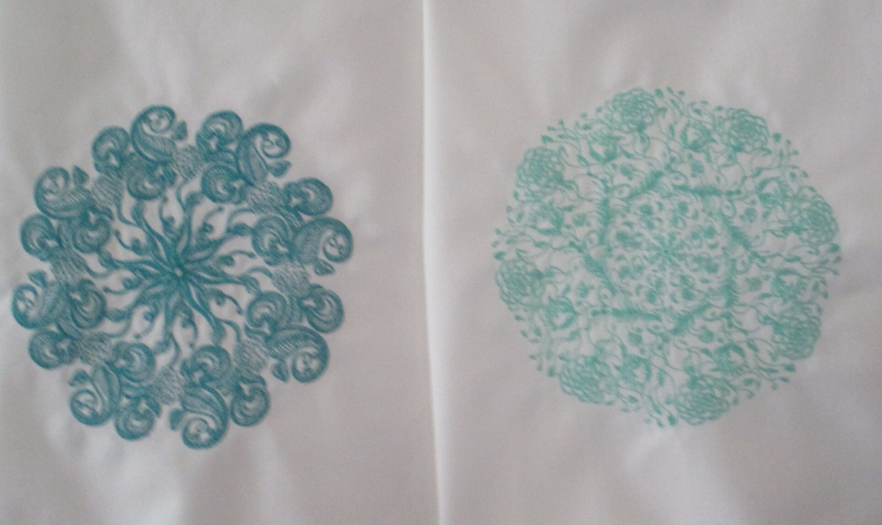 Embroidered Quilt Blocks Floral Mandela Quilt Blocks Quilt Squares ...