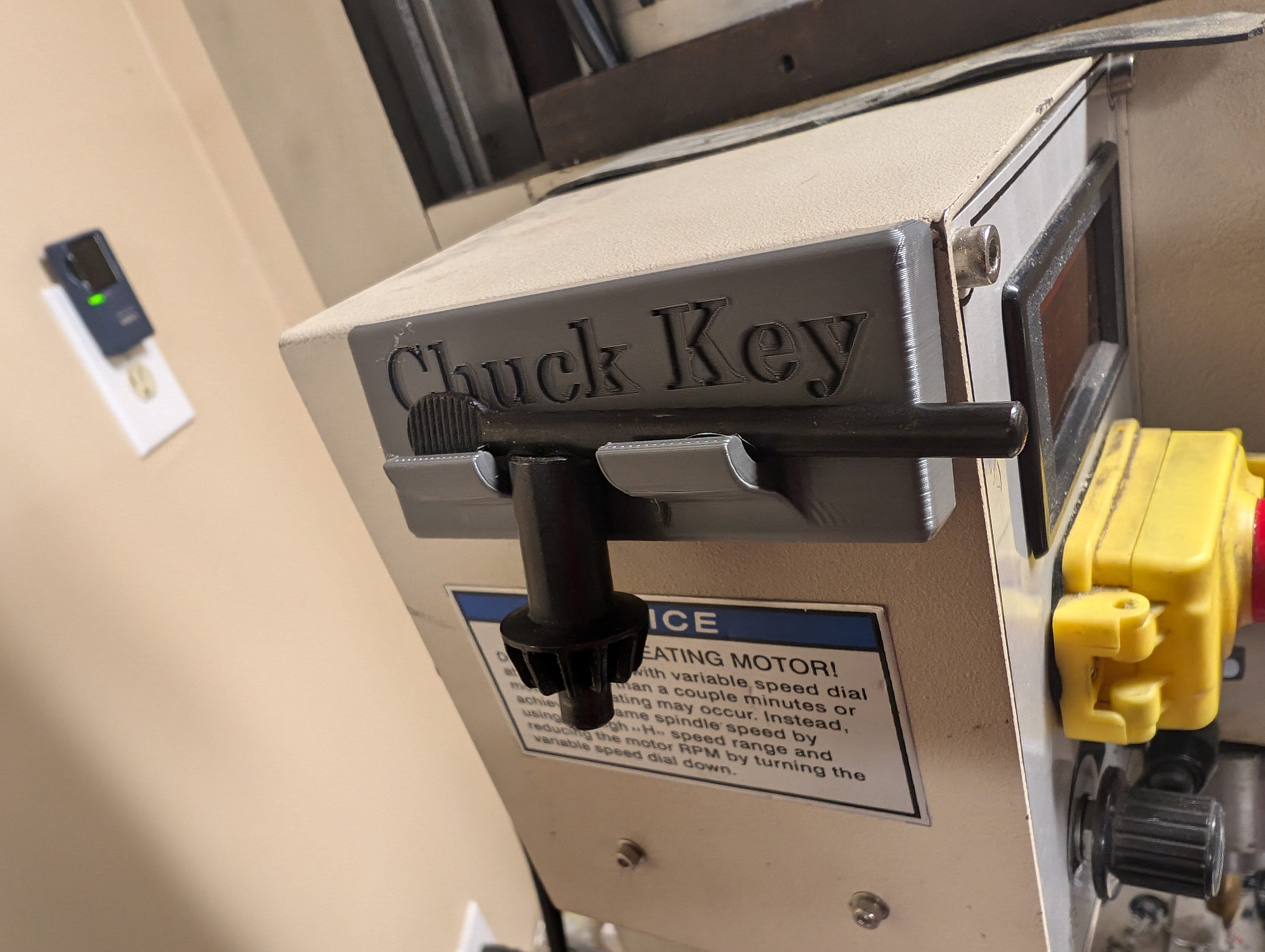 Magnetic Drill Chuck Key Holder for Drill Press, Lathe, or Milling ...