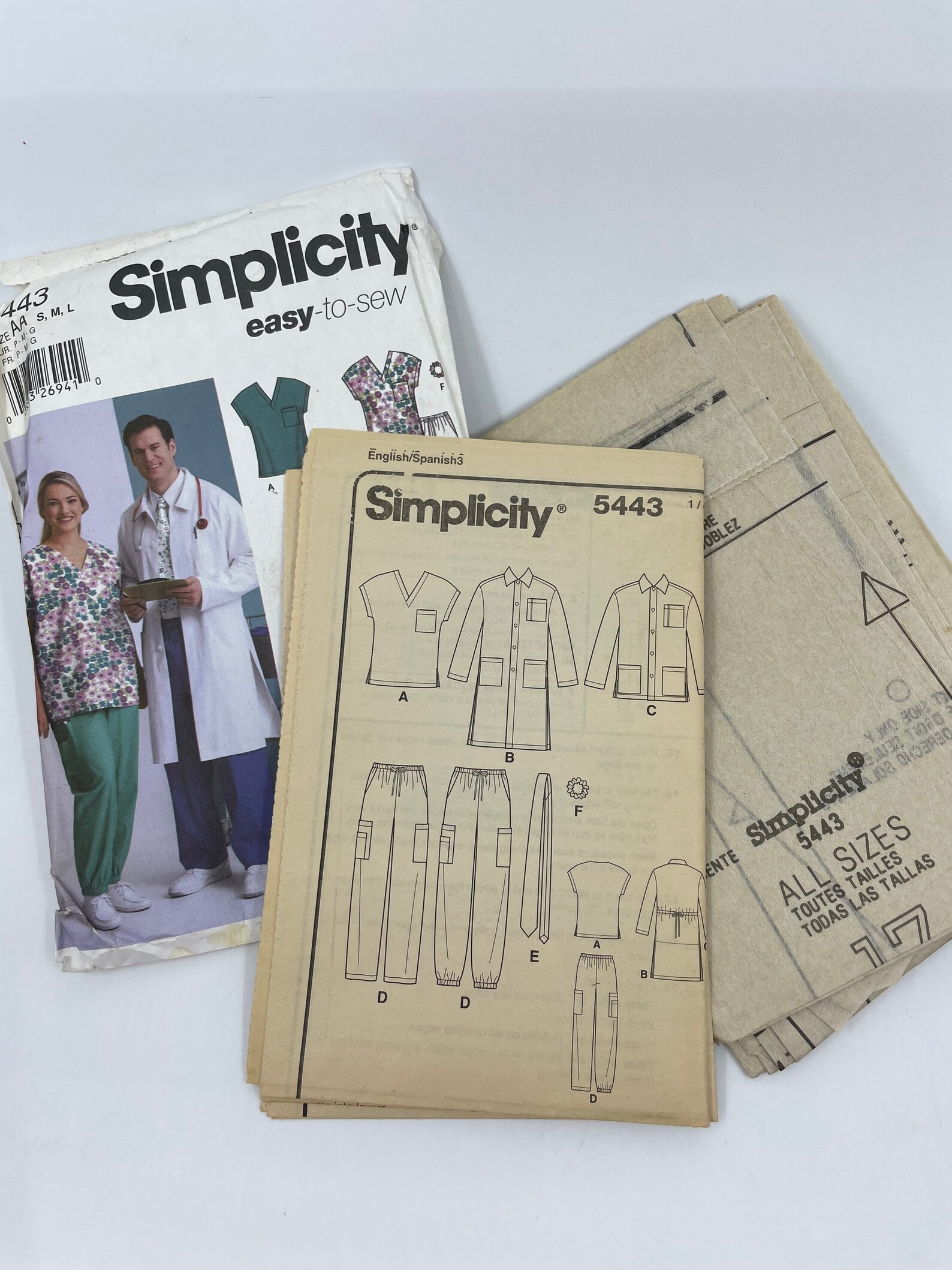 Scrubs Pattern Simplicity Easy-to-sew 5443 Sizes S, M, L Uncut - Etsy