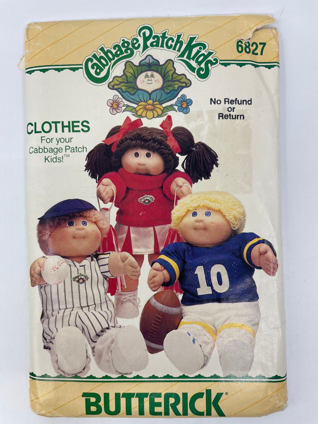 Cabbage Patch Kids Baseball Football and Cheerleader Doll Clothes ...