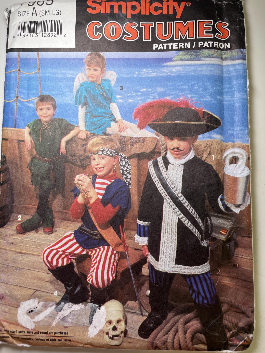 Child’s Peter Pan/pirate Costumes Simplicity Pattern 7965 Sizes S-M-L - Etsy