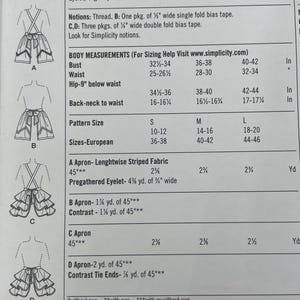 Vintage Aprons in Four Styles Simplicity Archives 2592 Woman's Sizes S ...